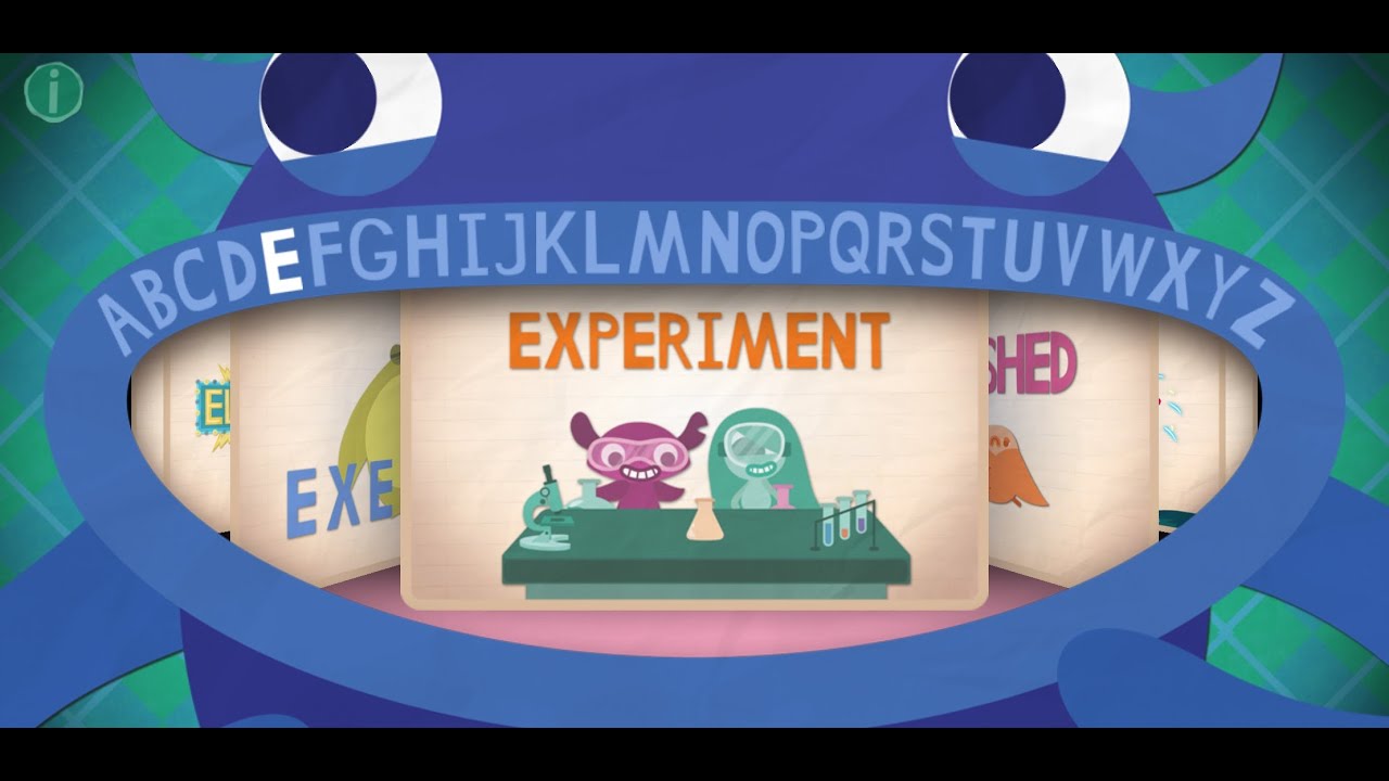 Letter E - EXPERIMENT | Endless Alphabet A to Z -  Originator Games