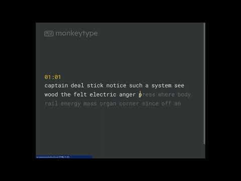 【ASMR】 monkeytype english 1k 120s 67wpm ノーミス【タイピング】#asmr #typing