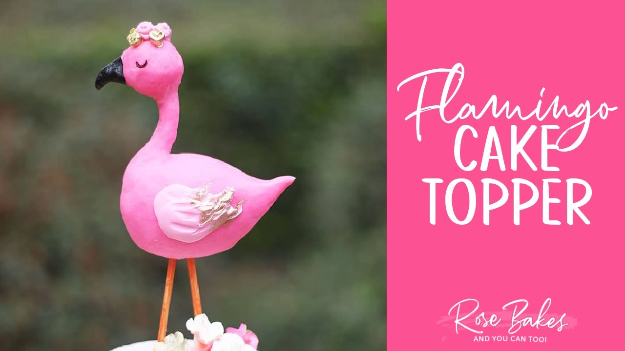 How to Make a Flamingo Cake Topper Out of Modeling Chocolate