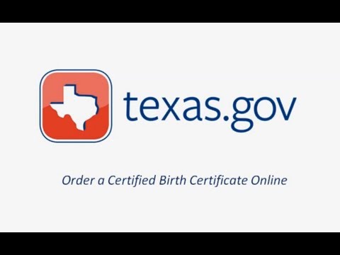 Texas.gov Birth Certificate Request Demo Video