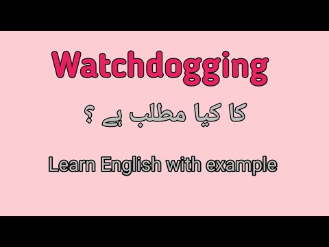 Watchdogging meaning in Urdu |