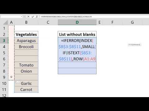 How to remove blanks from a listNew Title: Data Cleaning in Excel