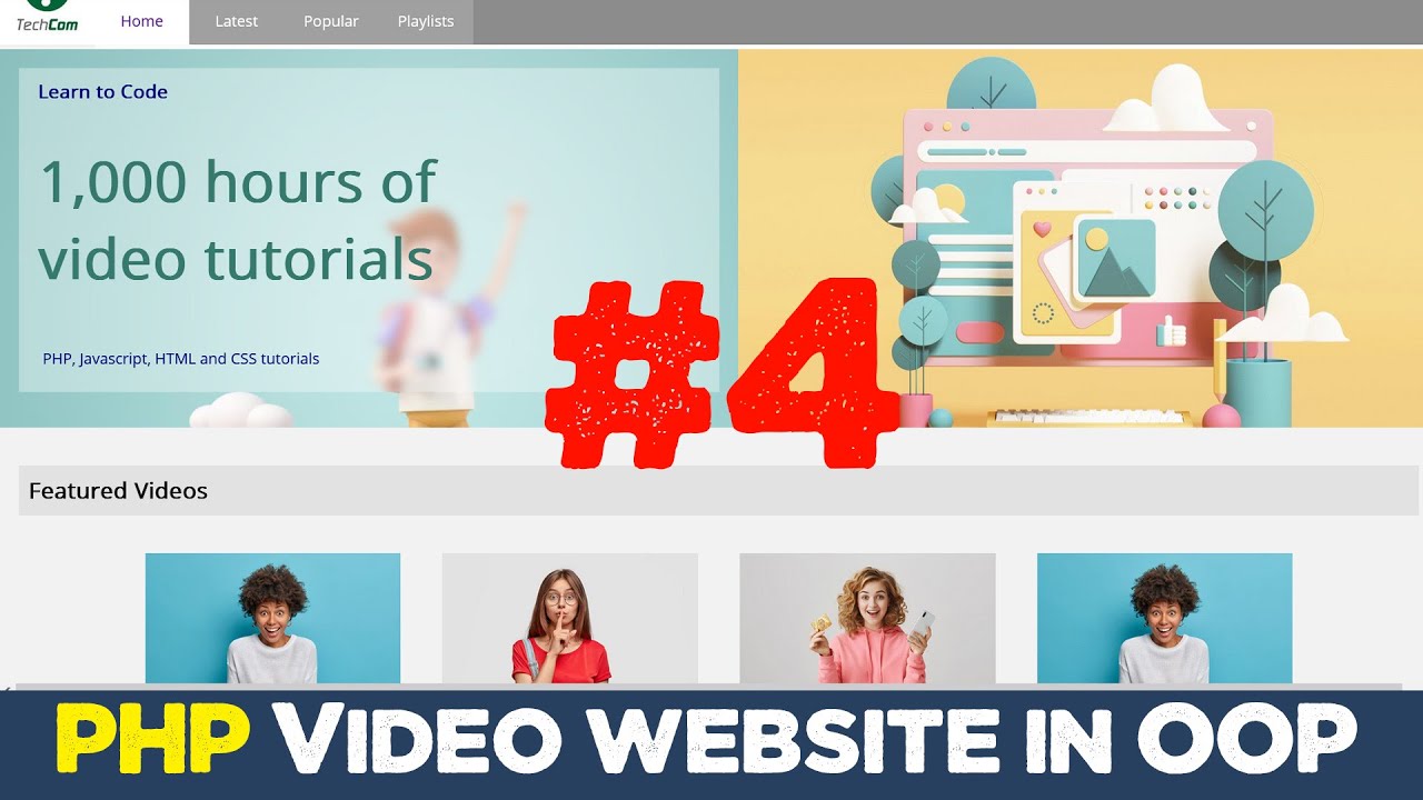 Video website using PHP OOP MVC Framework from scratch #4 | Quick programming tutorial