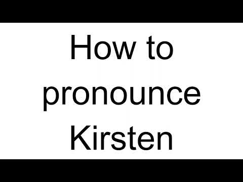 How to Pronounce Kirsten (Danish)