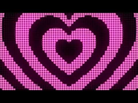 4K 1 Hour Pink Heart Tunnel Y2K Colorful Aesthetic LED Lights Background Video Screensaver