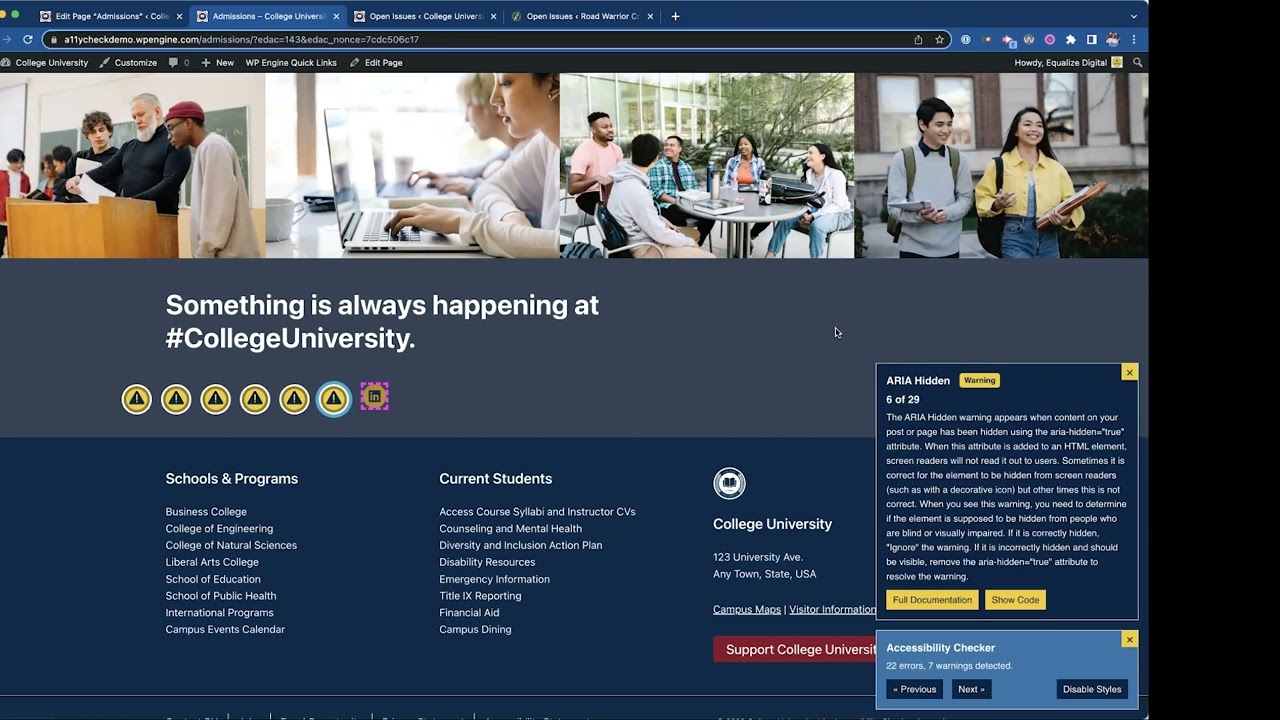 Accessibility Checker Walkthrough