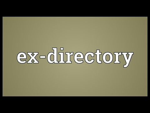 Ex-directory Meaning