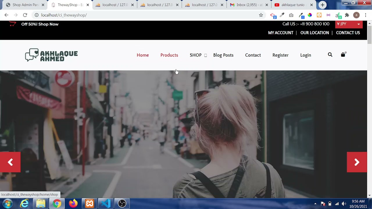 Ecommerce website using php codeigniter framework