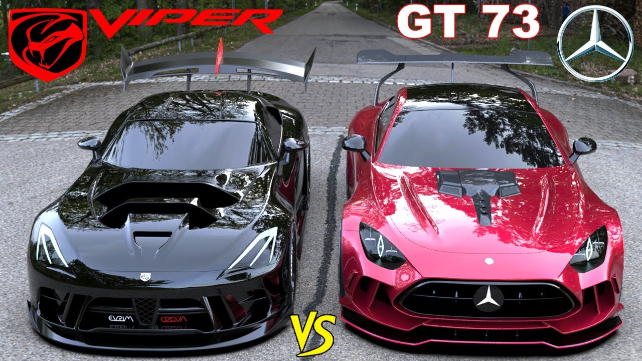 Reborn 2025 Dodge Viper ACR Meets and Poses With 2026 Mercedes-AMG GT ...