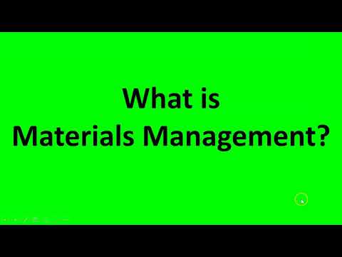 What is Materials Management