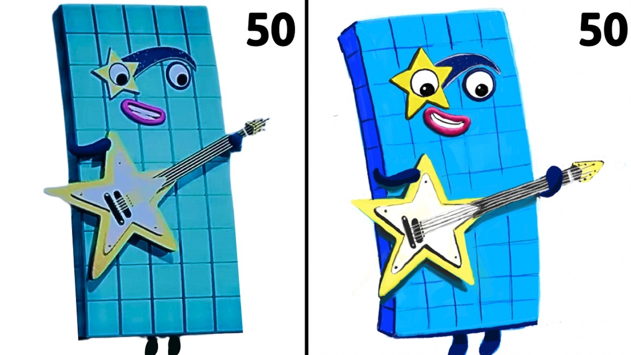 How to Draw Numberblock 50 (Fast Drawing)