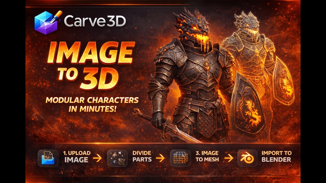 The Best AI Workflow for Clean 3D Character Topology (Carve 3D)