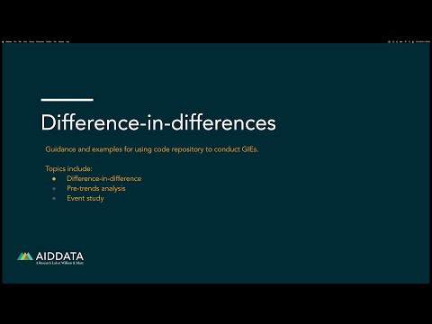 Lesson 7: Difference in Differences