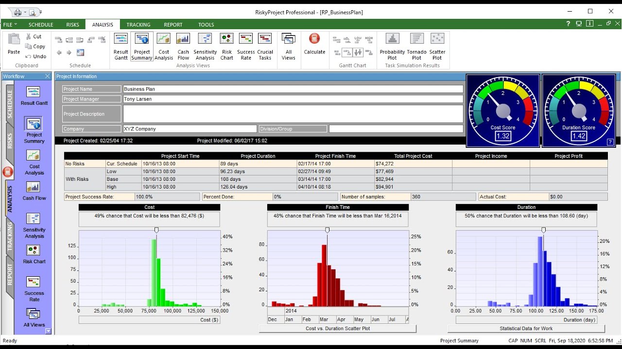 RiskyProject Project Risk Analysis and Risk Management Software Suite