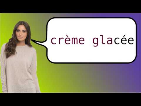 How to say 'ice cream' in French?
