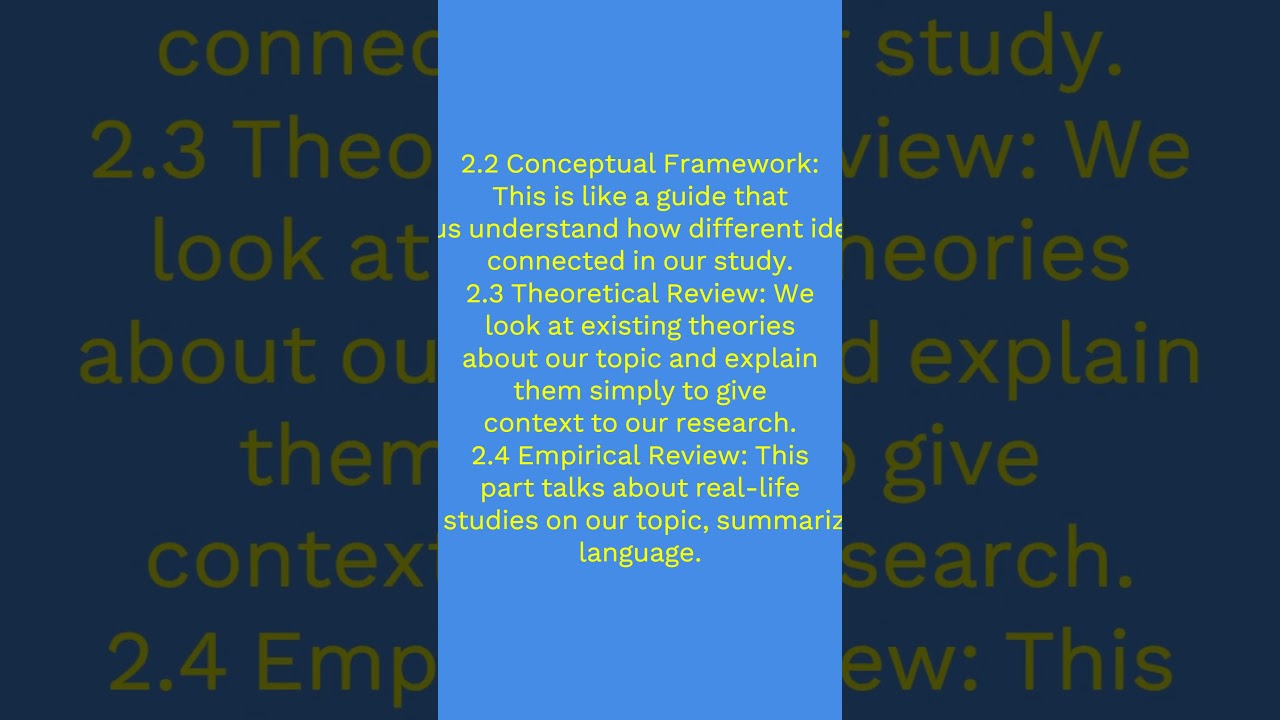 CHAPTER 2 (TWO) PROJECT OUTLINE ( FORMAT OR TABLE OF CONTENT ) IN BRIEF   #projectwriting #chapter2