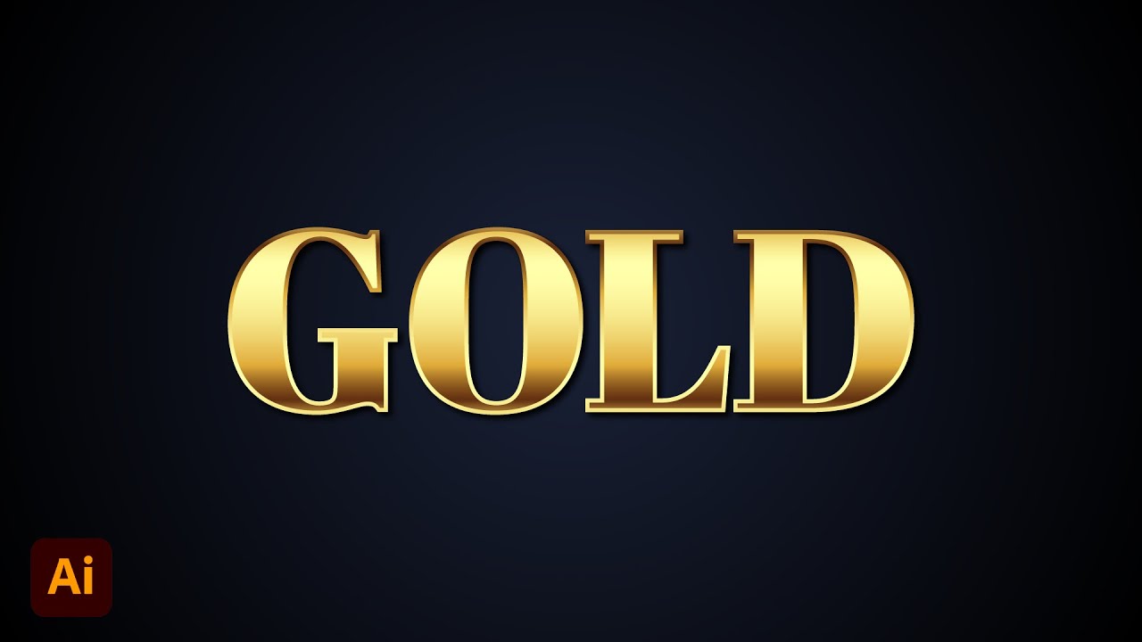 Gold Gradient Effects In Adobe Illustrator cc 2022 | Tutorial