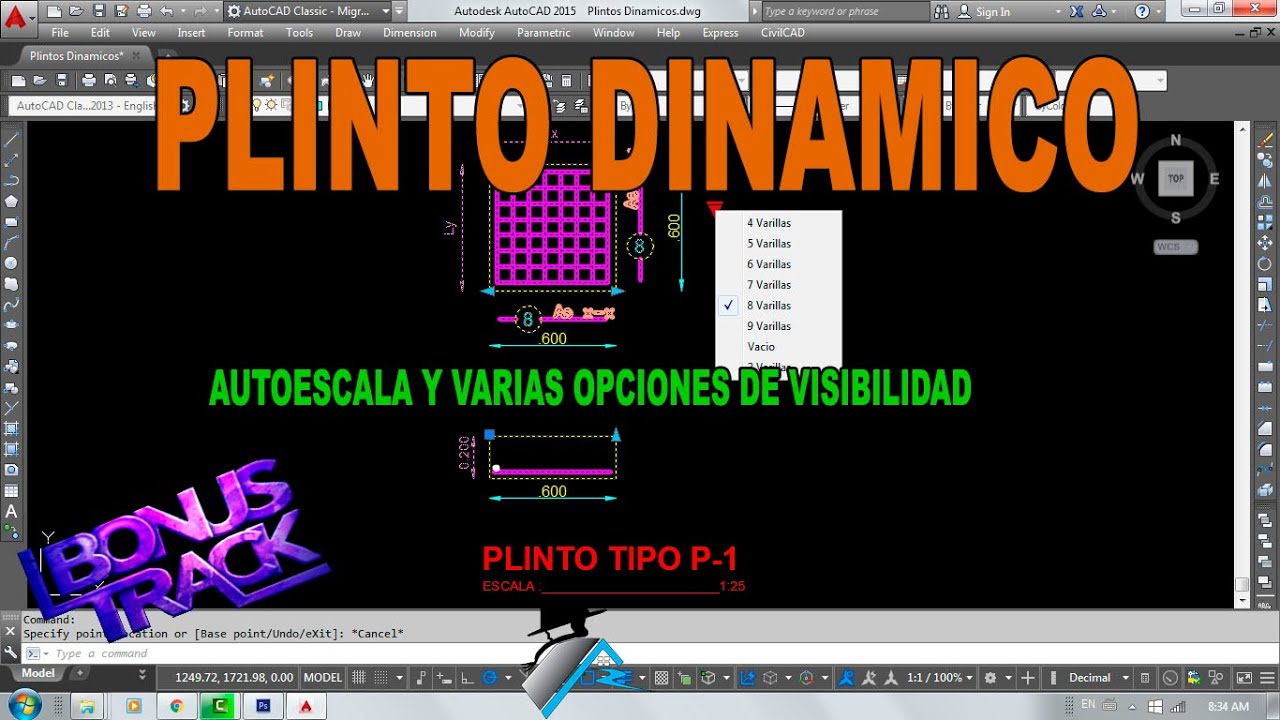 BLOQUE DINÁMICO DETALLE DE PLINTO/ZAPATA🏗