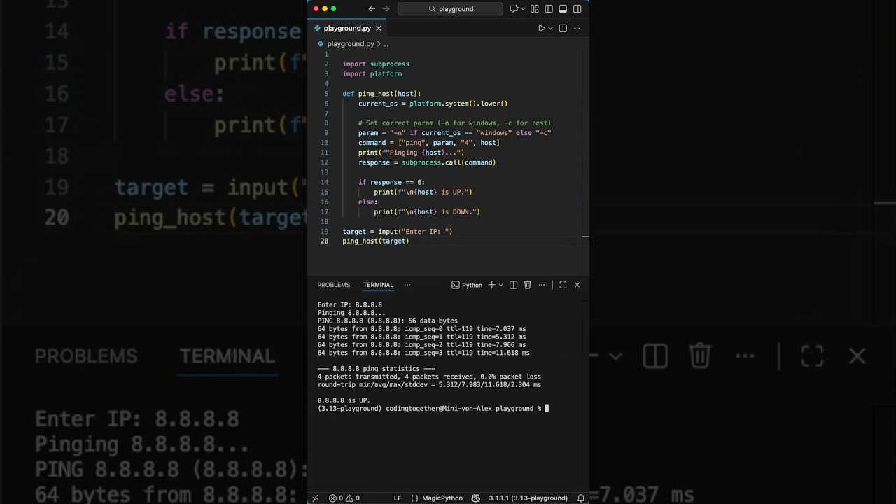 Ping Any Server with Python (Cross-Platform)