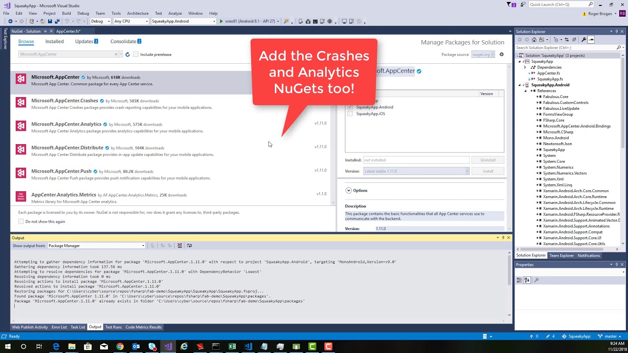 F# in 10 minutes or less | Add App Center Tracing to Fabulous