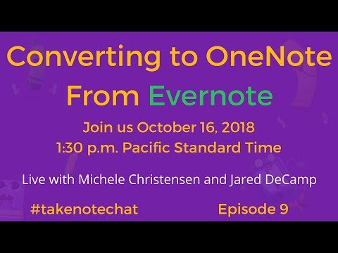 Converting to OneNote from Evernote