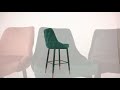Homemarkt ΣΚΑΜΠΟ ΜΠΑΡ SERENITY HM8519.01 ΑΠΟ ΒΕΛΟΥΔΟ ΓΚΡΙ ΜΕ ΜΕΤΑΛΛΙΚΟ ...