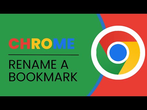 HOW TO RENAME A BOOKMARK On Google Chrome