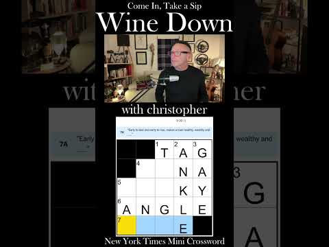 Sunday Mini Crossword Time!😅 Come in, Take a Sip, & Wine Down! Let's Solve This Together! 🍷 #shorts