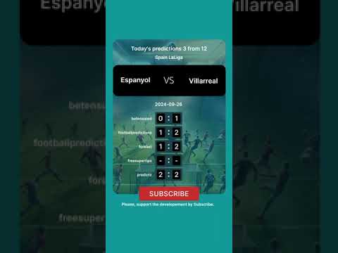 Espanyol vs Villarreal Today Prediction #football #predictions #bettingtips