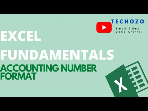 Accounting Number Format - Microsoft Excel Fundamentals