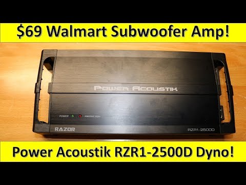 $69 Walmart Subwoofer Amp on the Dyno! Power Acoustik RZR1-2500D Tested