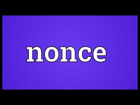 Nonce Meaning