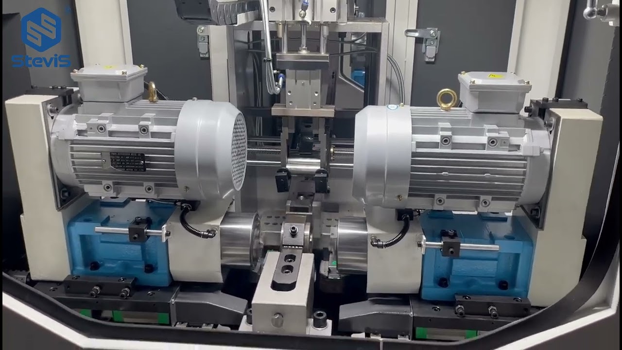 [SteviS chamfering machine] Full enclosed double end steel pipe chamfering machine