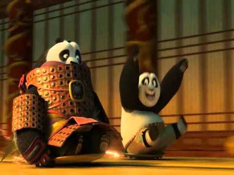 Kung Fu Panda 3- Po plays with his father
