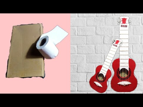 How do you make a homemade cardboard guitar || How do you make a cardboard instrument