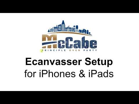 How to setup Ecanvasser on iPhones and iPads