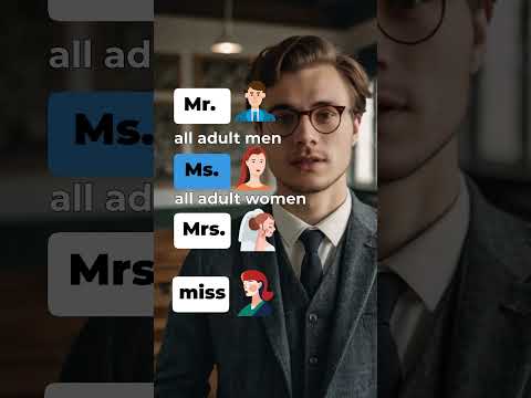 π Miss, Mrs., Ms., & Mr. β Whatβs the Difference? #dailyenglish #vocabulary