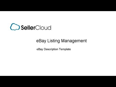 Configuring the eBay Description Template - SellerCloud - eBay Listing Management - 5.3