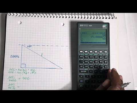 Calculating the length of the hypotenuse of a triangle.