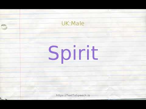 How to pronounce spirit