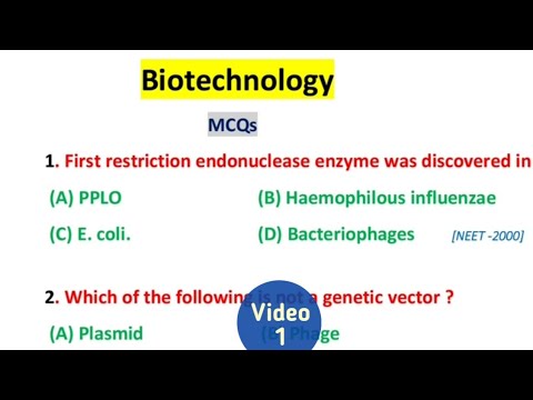 biotechnology - biotechnology mcq questions - biotechnology mcq - part 1