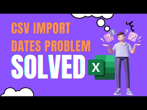 Solve date format problems with CSV import in Excel