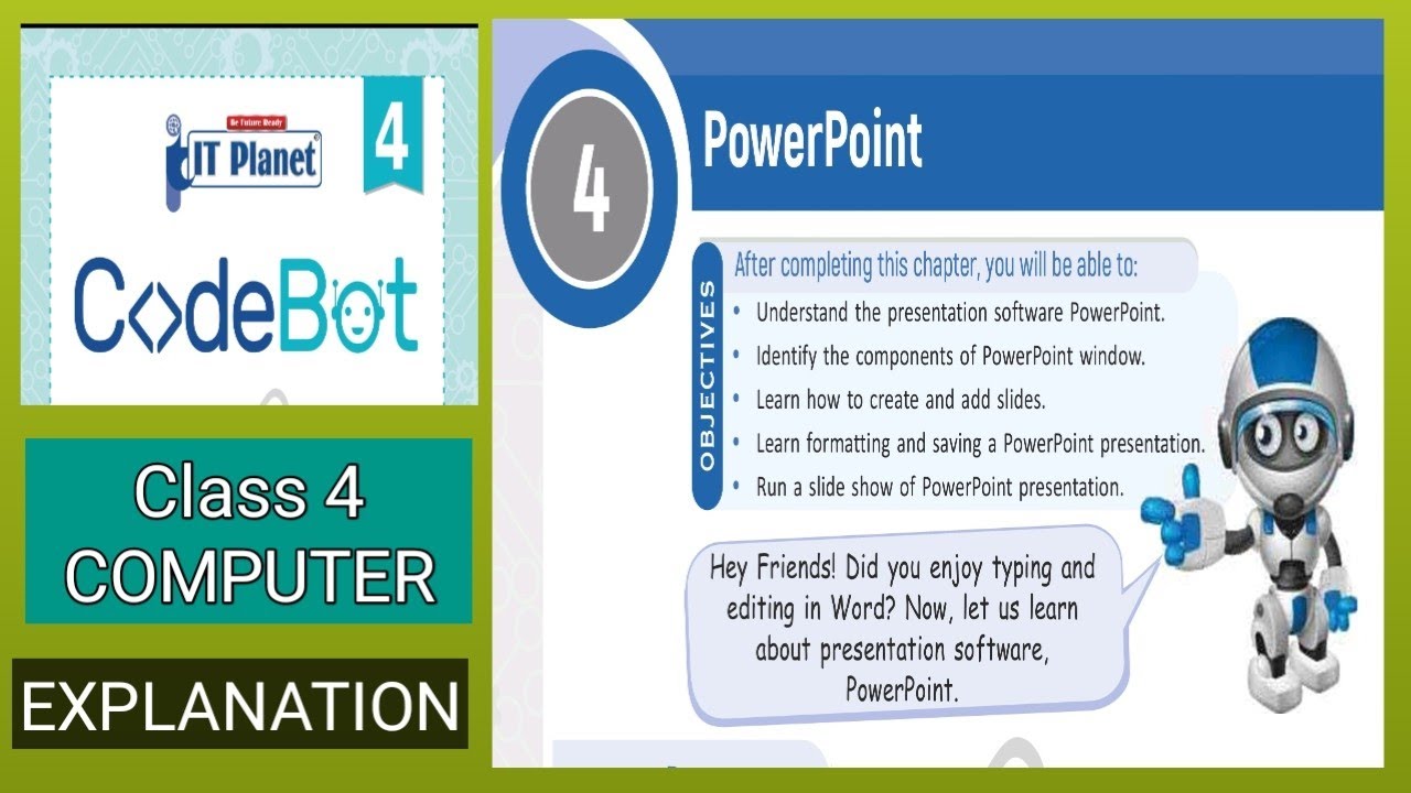 PowerPoint | Chapter 4 Class 4 Computer #codebot #aps