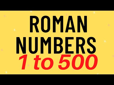 Roman Numbers 1 to 500 Roman numerals 1-500 रोमन अंक 1 से 500 तक || Roman Numbers 1 to 500