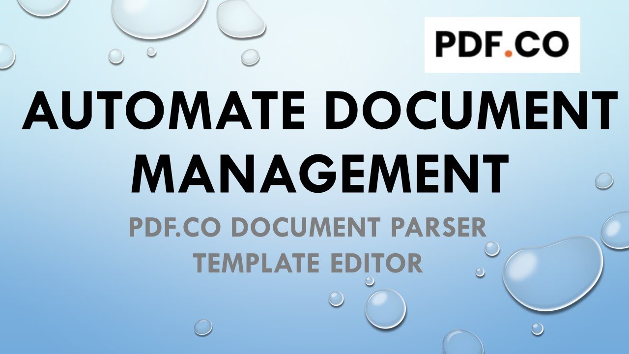 Automate Document Management with Document Parser Template Editor