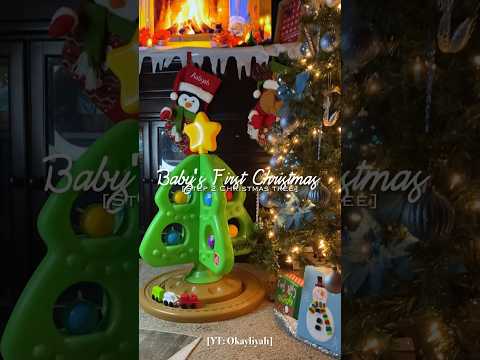 *TIKTOK VIRAL* STEP 2 (MY FIRST CHRISTMAS TREE) Set-Up 🫶🏽🌲#christmas #baby #tiktokmademebuyit