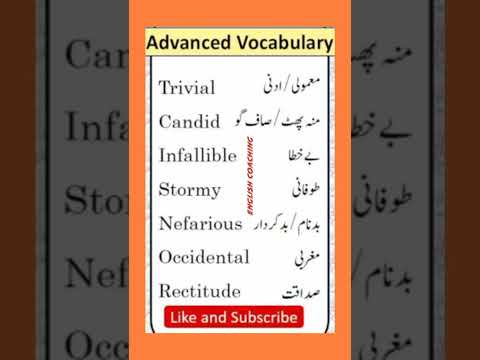 "Learn English Vocabulary with Urdu Translation"