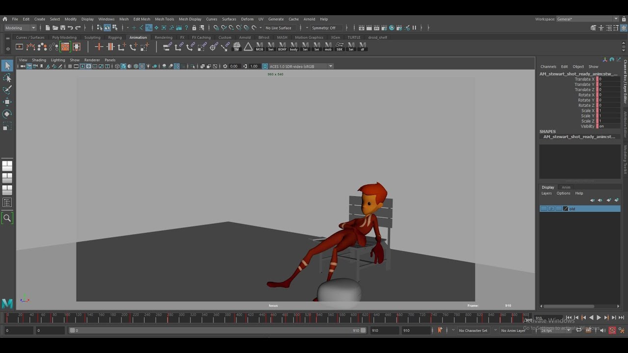 Animation Blocking Process (BODY MECHANICS )