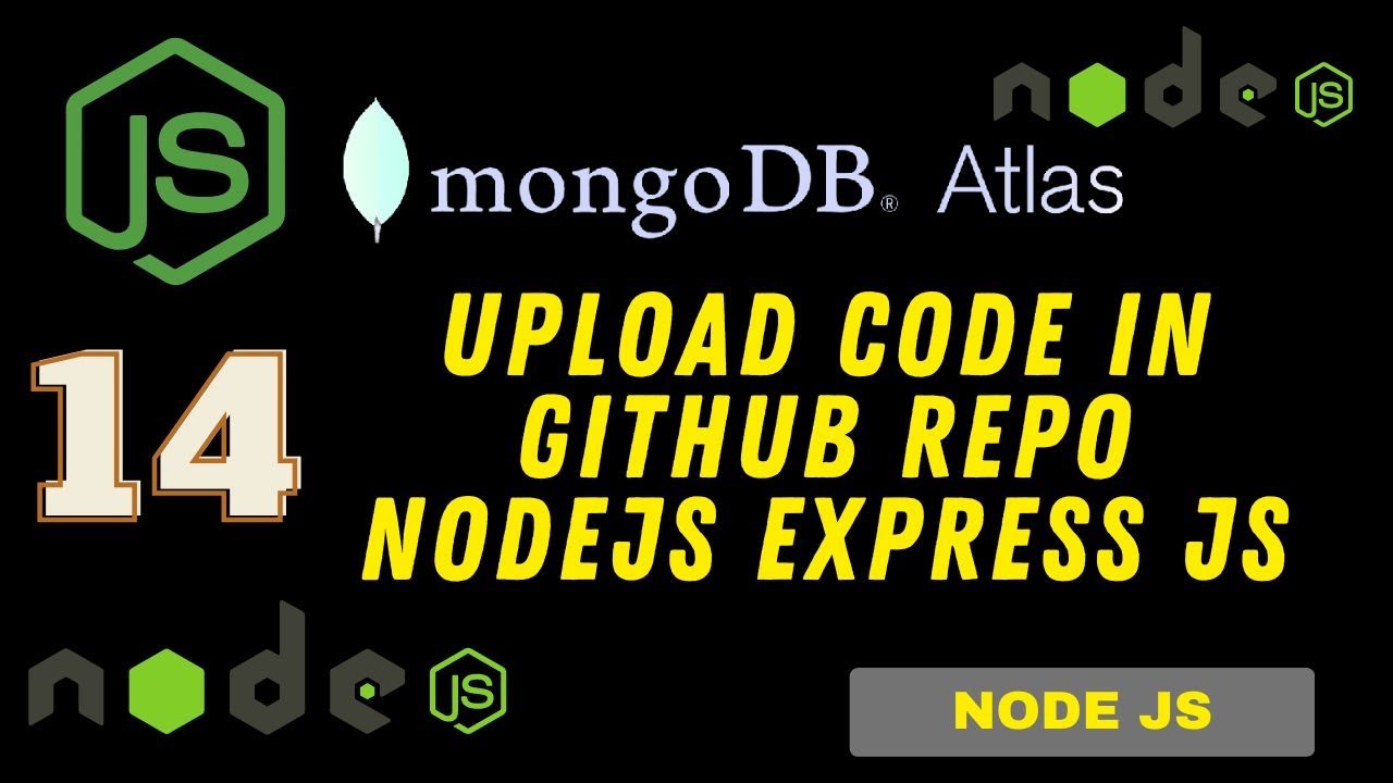 Upload code in github repo nodejs express js.