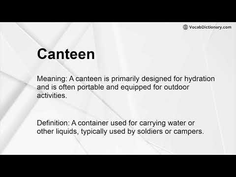 Canteen Meaning